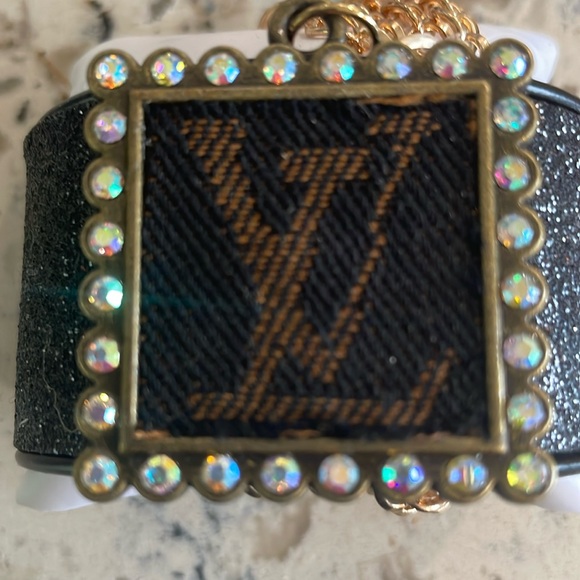 handmade | Jewelry | Large Black Cuff Bracelet With Designer Flair ...